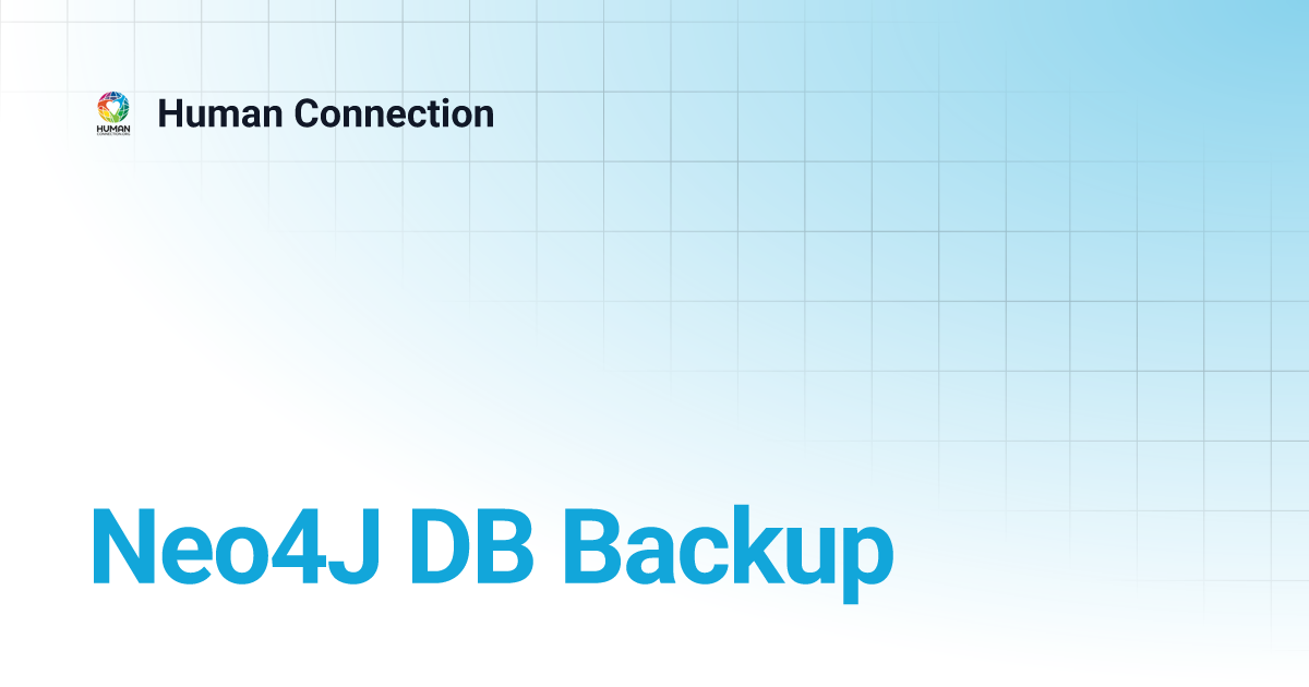 Neo4J DB Backup | Human Connection